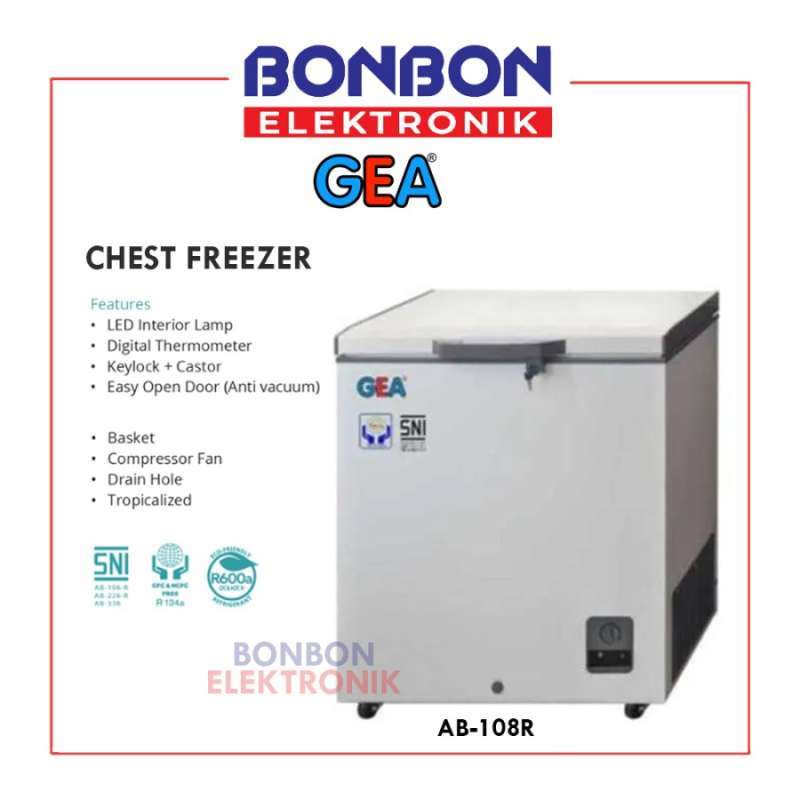 Jual GEA Chest Freezer AB-108R / AB 108 R 100L di Seller Bonbon Elektronik - Sunter Agung, Kota ...