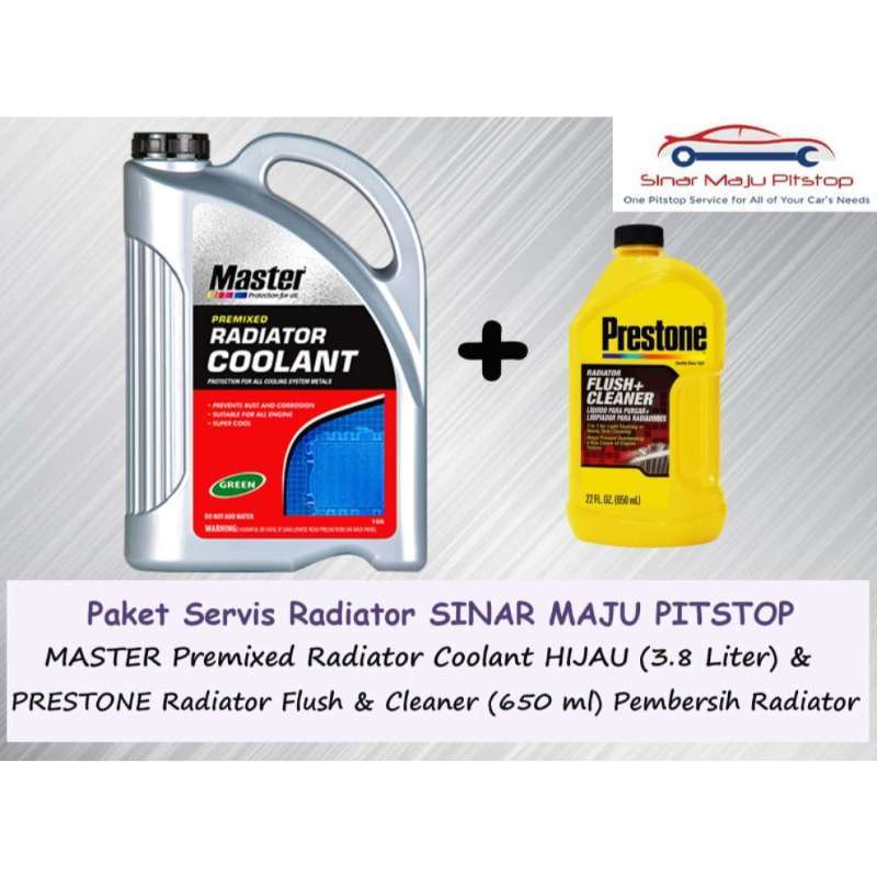 Promo Paket Servis Radiator Master Coolant Warna Hijau 3.8 Liter ...
