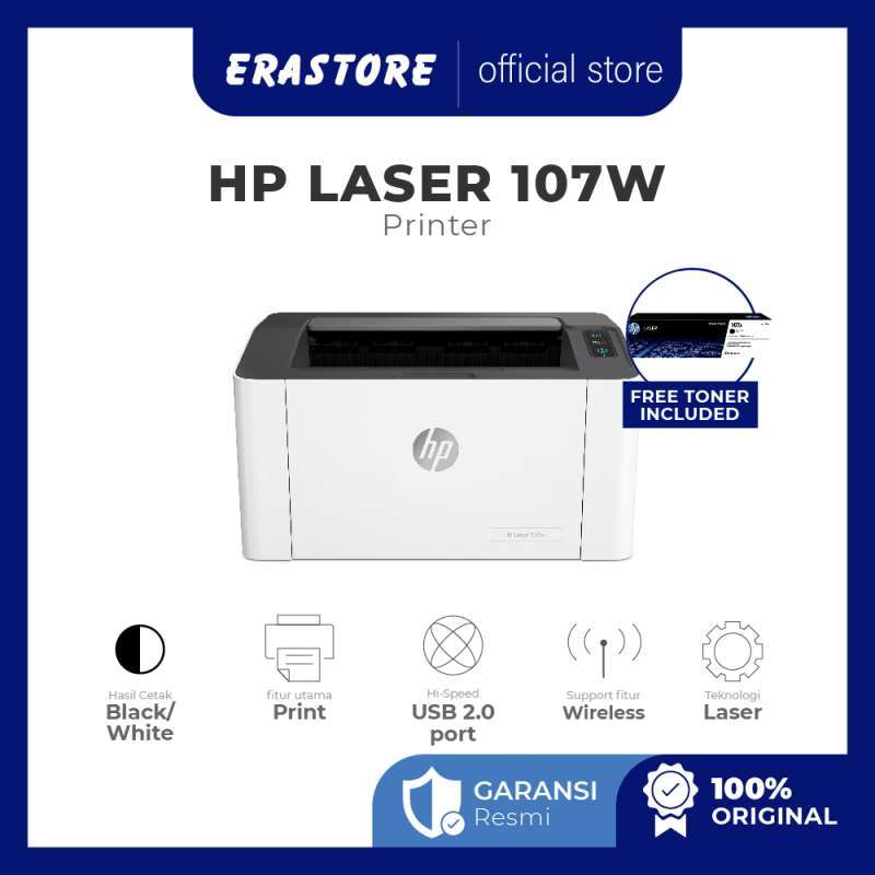 Promo HP Printer Laser 107W (4ZB78A) Diskon 39% di Seller ERASTORE ...