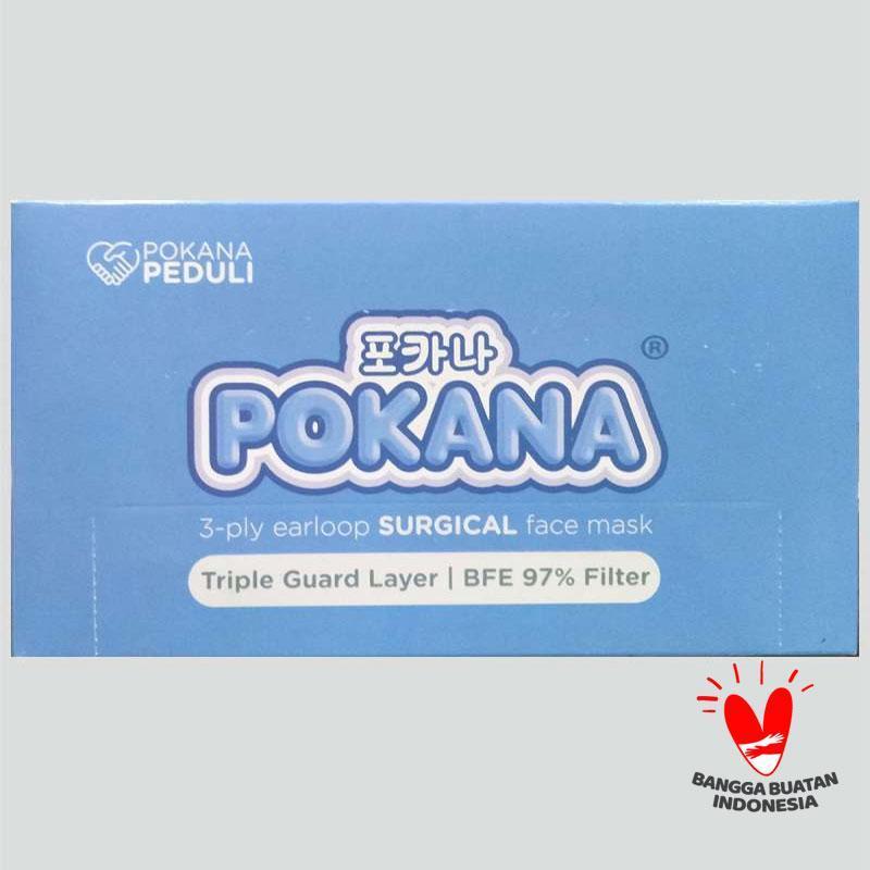 Jual Pokana Earloop 3 Ply Masker Medis [50 Pcs] Di Seller Saudara Popok ...