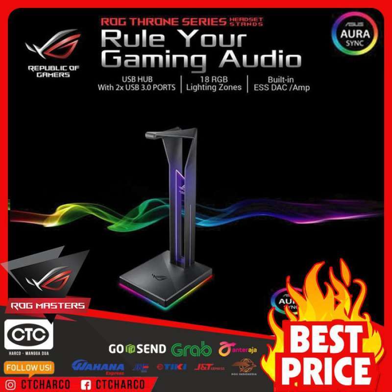 Jual STAND HEADSET ASUS ROG THRONE RGB GAMING - Stand Gaming Headset di ...