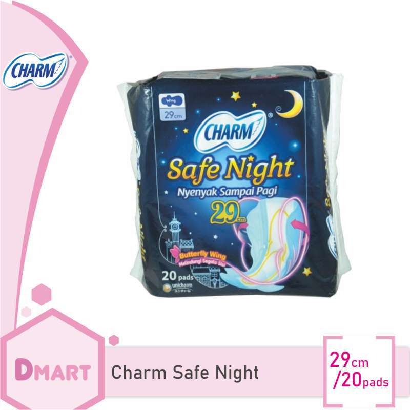 Jual Charm Pembalut Safe Night Wing 29cm isi 20 pads di Seller Diapers ...