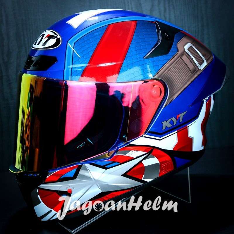 Jual KYT HELM TT COURSE MARVEL SE ++IRIDIUM | CAPTAIN AMERICA ...