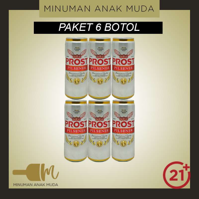 Jual Beer Bir Prost Pilsener Kaleng 320ml ( Paket 6 Kaleng ) di Seller ...