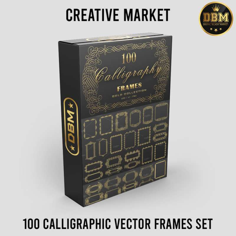 Jual 100 Calligraphic Vector Frames Set Di Seller Digital Black Market - Bahagia, Kab. Bekasi ...