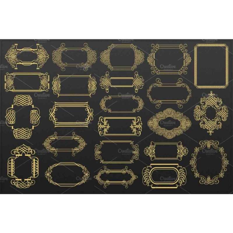 Jual 100 Calligraphic Vector Frames Set Di Seller Digital Black Market - Bahagia, Kab. Bekasi ...