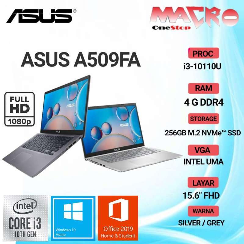 Jual Asus A509fa-fhd322 [ I3-10110u/4gb/256gb Ssd/15,6fhd/win10+ohs2019 ...