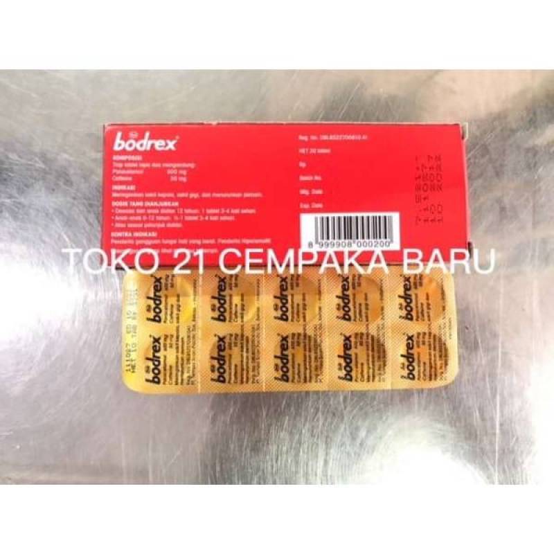 Jual Obat BODREX 1 BOX @ 2 STRIP |Paracetamol Sakit Kepala Gigi Demam ...