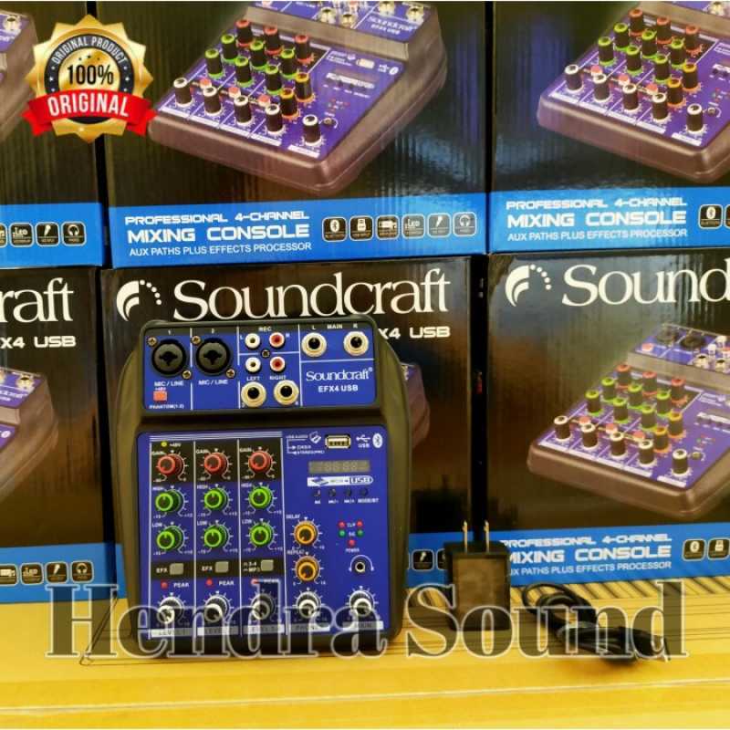 Jual Mixer Audio Soundcraft EFX 4 USB ( 4 Channel) di Seller Hendra ...