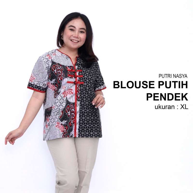 Promo Blouse Big Size Wanita Atasan Batik Lengkap S M L Xl Xxl 3l 4l 5l