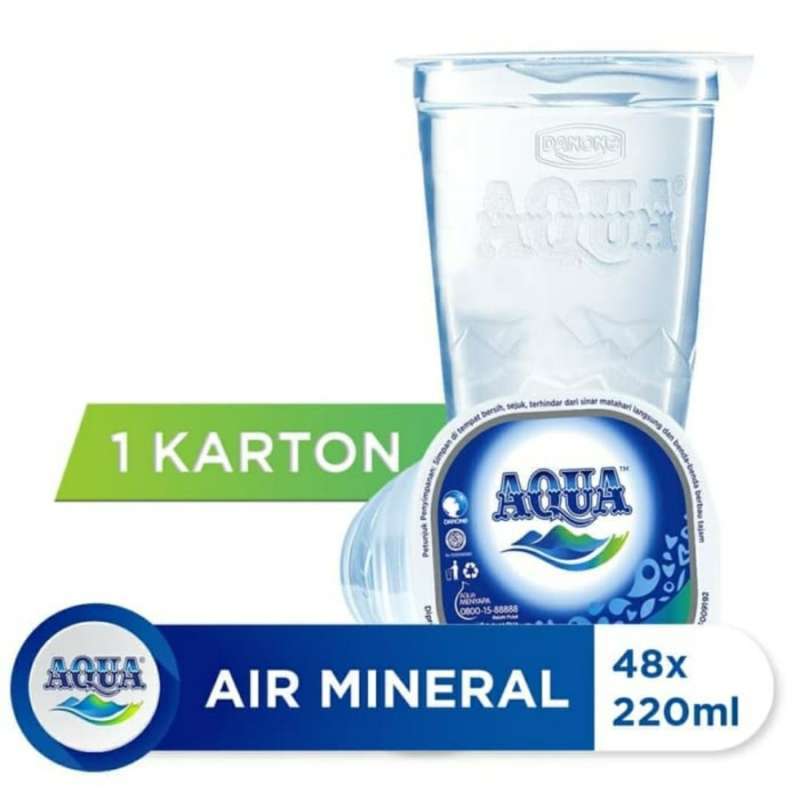 Jual Aqua Gelas / Air Mineral - 220 ml (Kemasan Karton) di Seller M2F2 ...