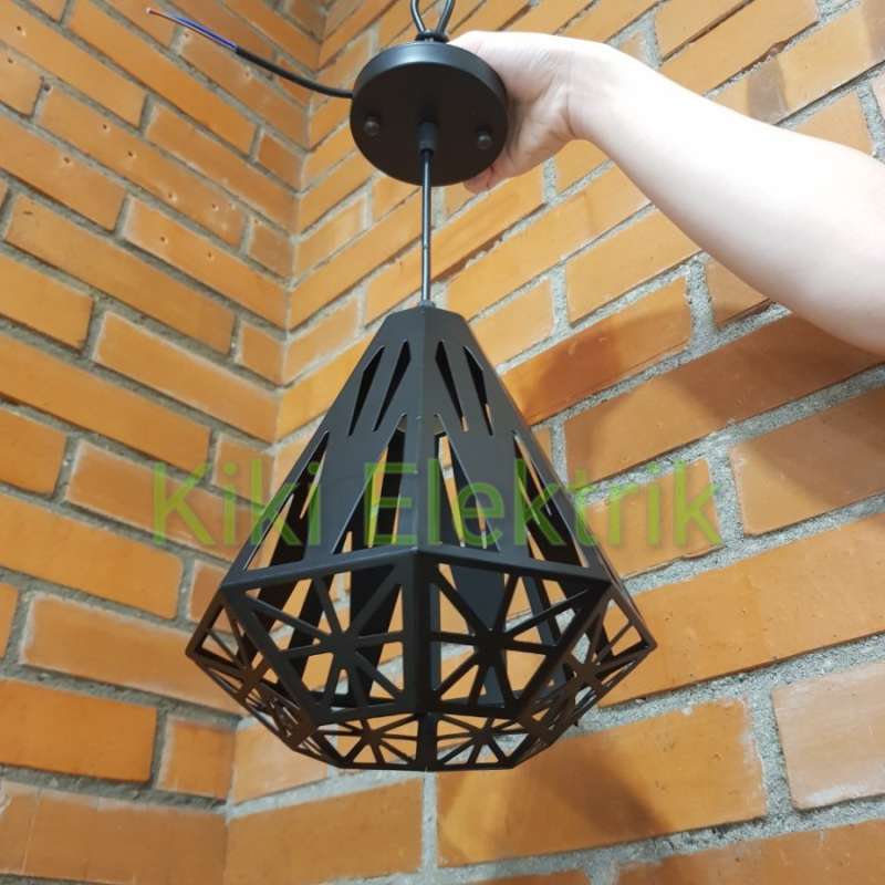 Promo Kap Lampu Gantung Besi Diamond Modern Minimalis 7732-1P / Kiki ...