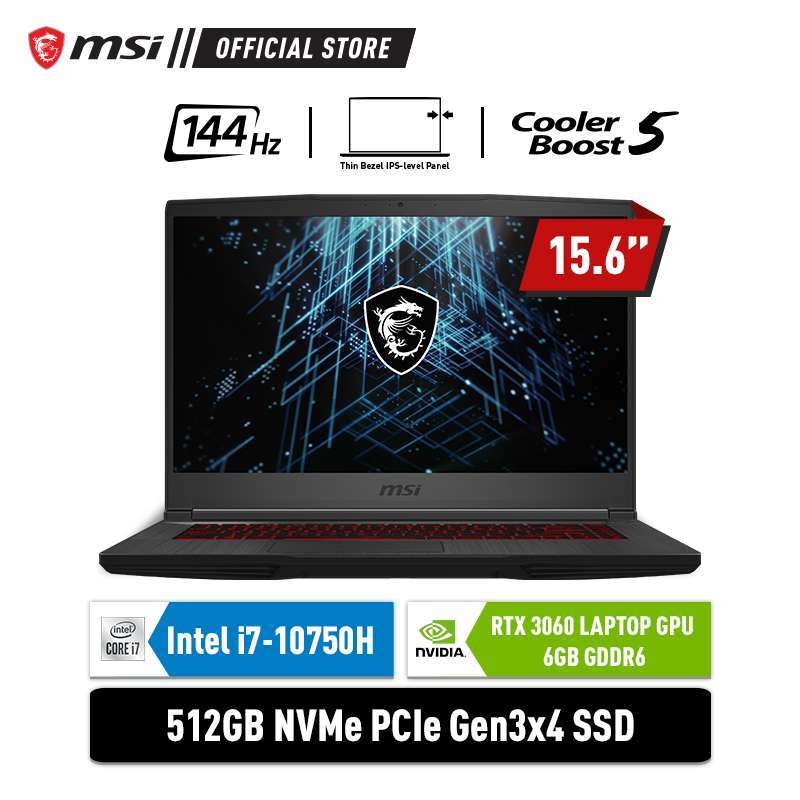 Jual MSI GF65 Thin 10UE Core i7-10750H RTX 3060 144Hz 16GB 512GB SSD 15.6 FHD WIN10 Laptop ...