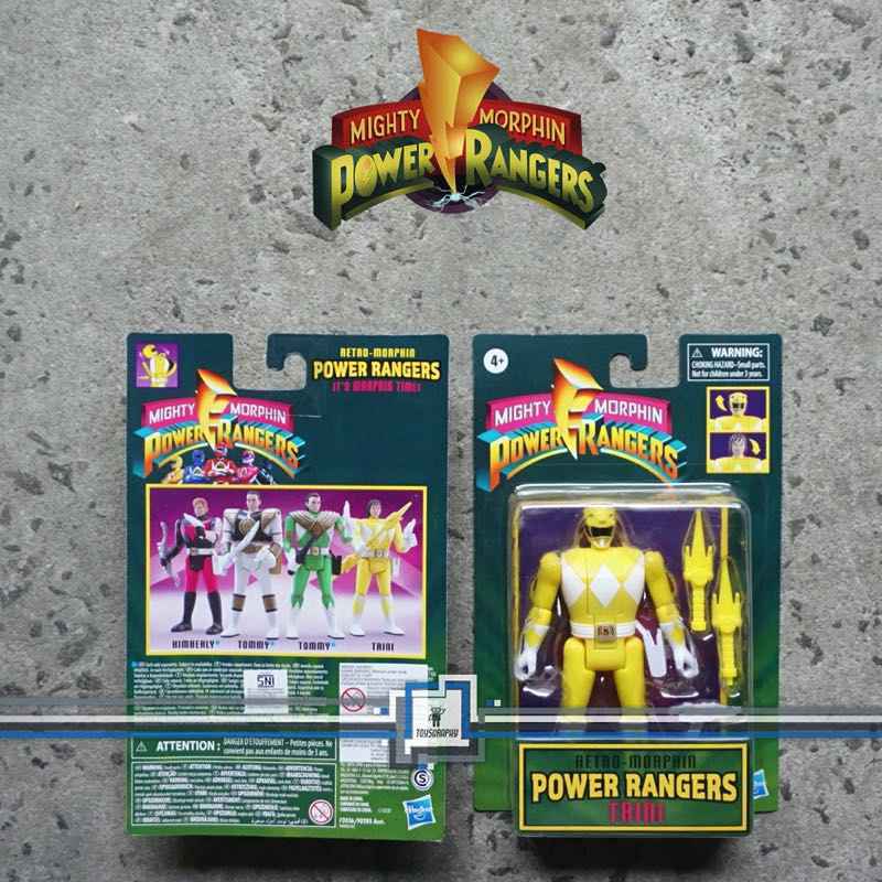 Promo Power Rangers RETRO MORPHIN YELLOW Ranger Triniti Auto Morphin ...
