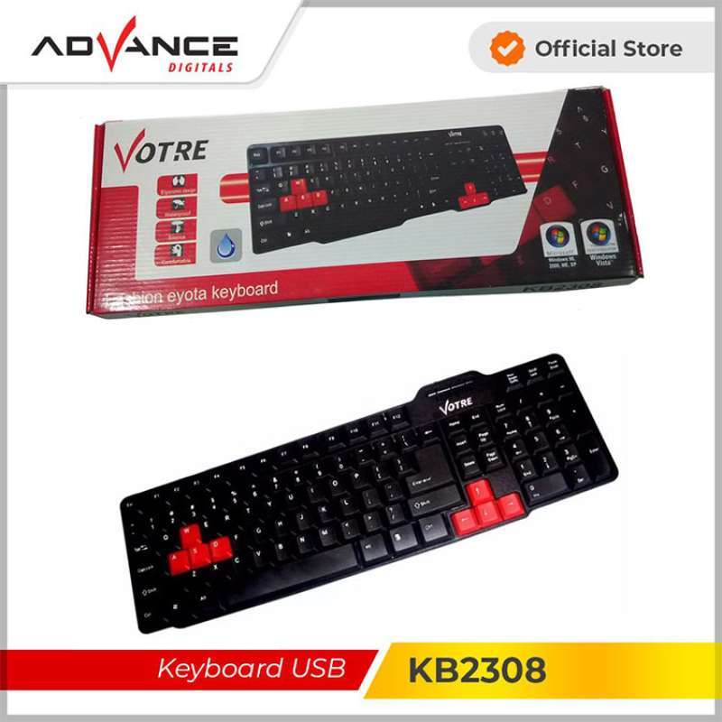 Jual Advance Keyboard Classic Wired Keyboard USB Waterproof Keyboard ...