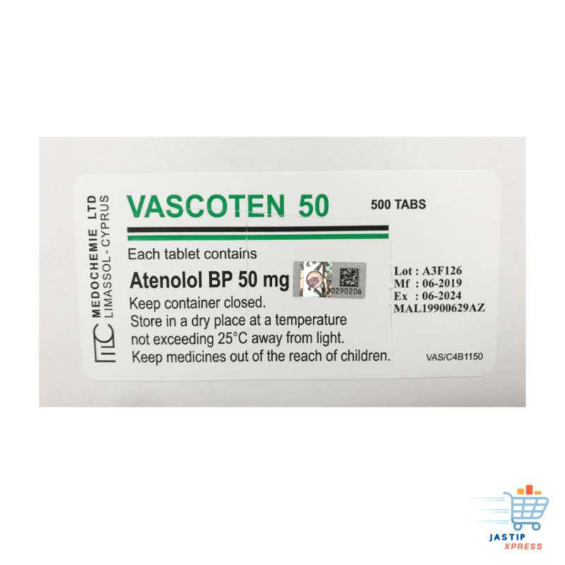 Jual VASCOTEN 50mg - 100mg 500 Tablets Per Strips, Warna 50mg di Seller ...