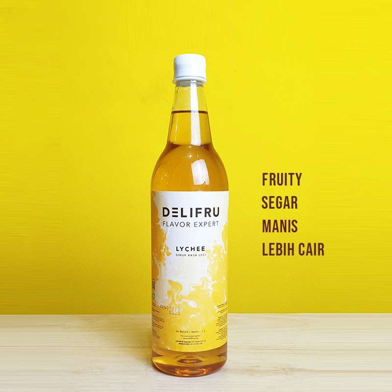 Jual Delifru Syrup 1l Sirup Delifru Rasa Buah Leci Lychee 1000 Ml