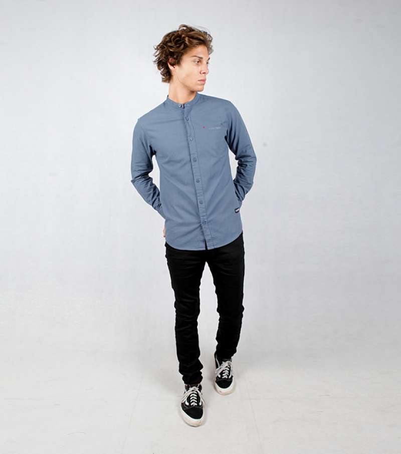 Jual Juice Ematic Kemeja Lengan Panjang Pria Biru Ruu 2 Planet Surf - S ...