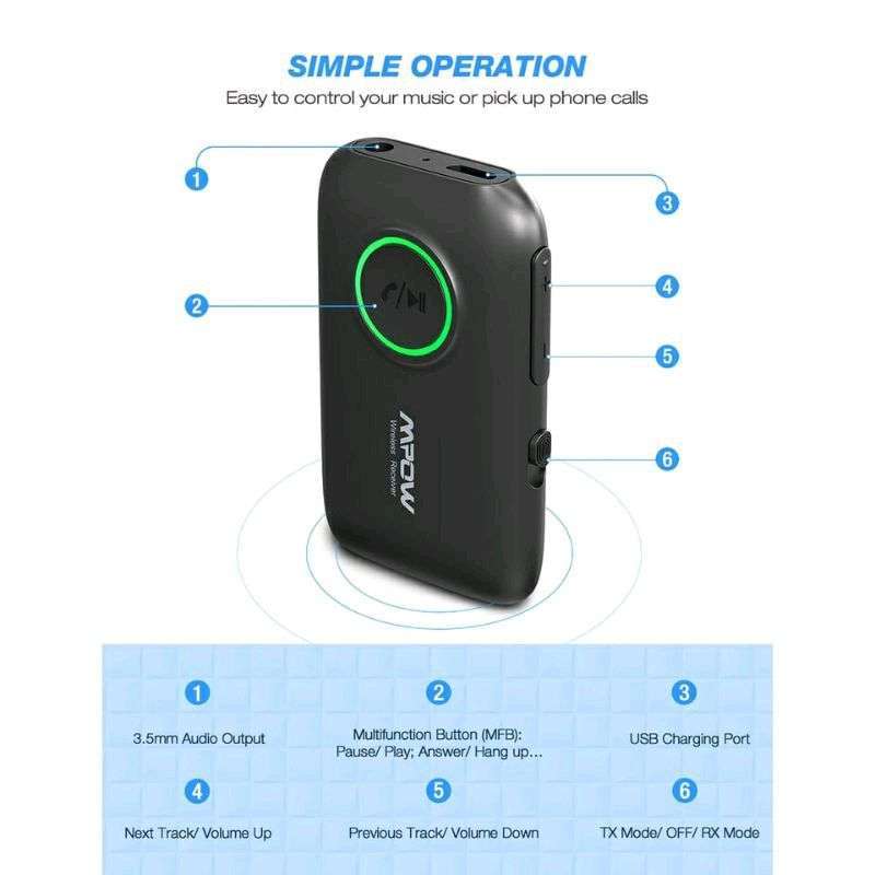 Jual Mpow Bluetooth Transmitter Receiver Terbaru Dengan Harga Termurah ...
