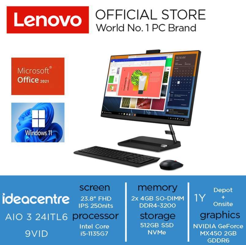 Jual Lenovo Ideacentre Aio 3 Intel Core I5-1135g7 8gb 512gb Ssd Nvidia ...