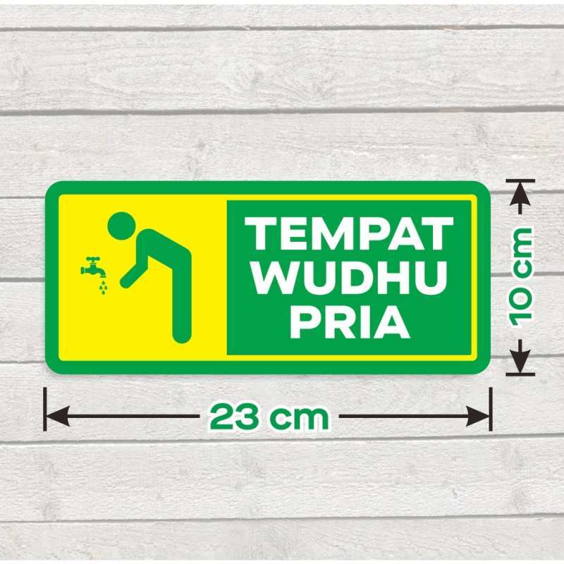 Promo Sticker Label Sign Rambu Tempat Wudhu Stiker Marka Masjid Mushola ...