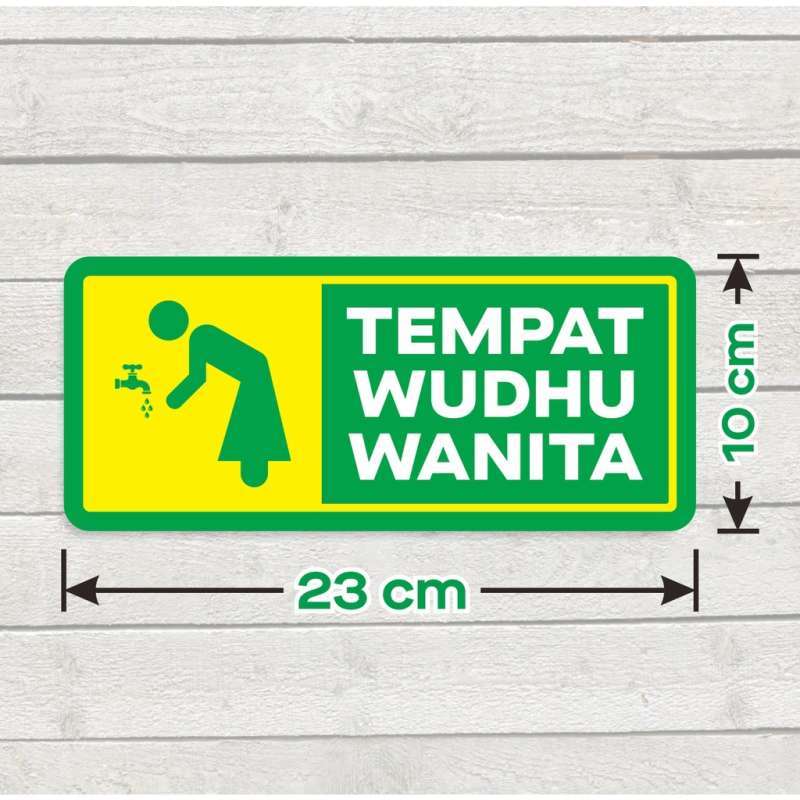 Promo Sticker Label Sign Rambu Tempat Wudhu Stiker Marka Masjid Mushola ...