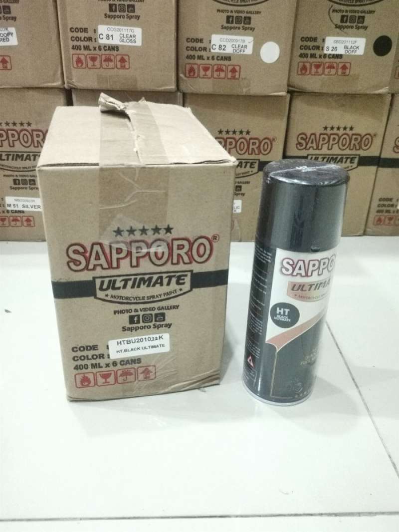 Jual CAT SEMPROT SAPPORO ULTIMATE HT BLACK ULTIMATE HIGH TEMP MESIN di Seller Gadingmas ...