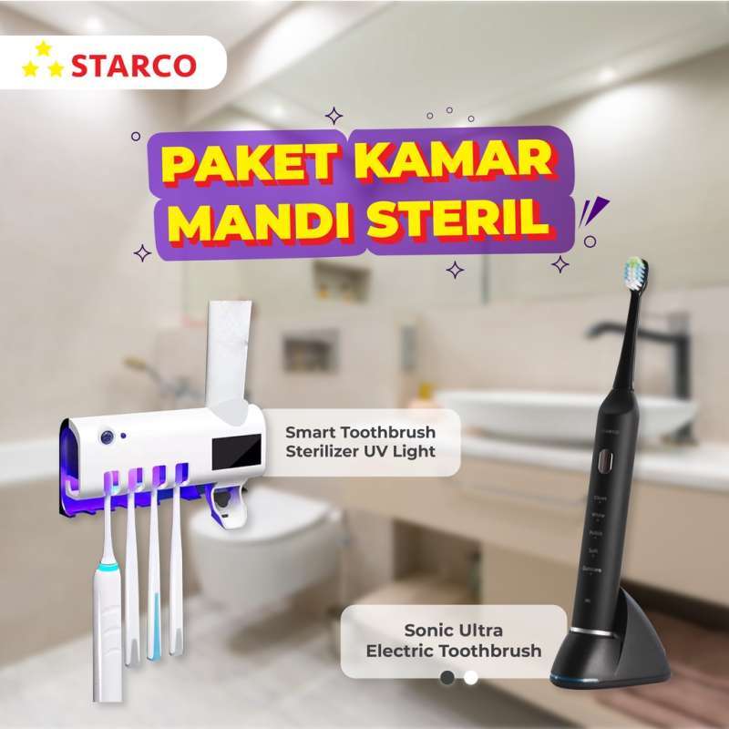 Promo Starco Sonic Ultra Electric Toothbrush Sikat Gigi Elektrik Combo ...