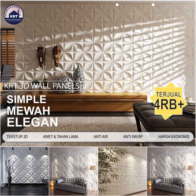 Jual 3D WALLPANEL PVC 50cm x 50cm Wallpaper Dinding PVC Motif Limas ...
