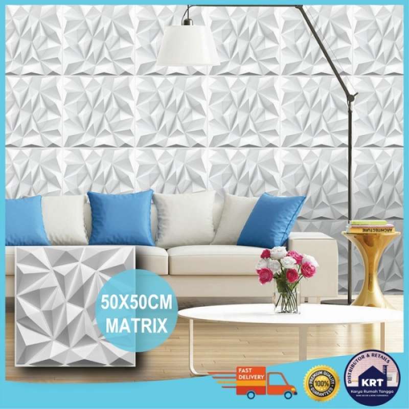 Jual 3D WALLPANEL PVC 50cm x 50cm Wallpaper Dinding PVC Motif Limas ...