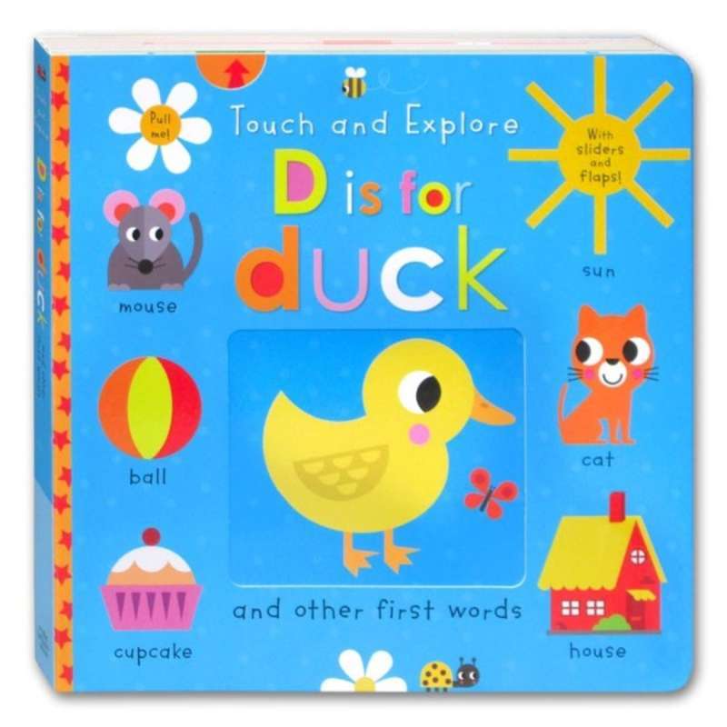 Jual Touch and Explore D is for Duck board book with sliders & flaps ...