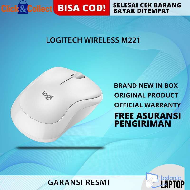 Jual Logitech Wireless M221 Silent Mouse Murah - White di Seller ...