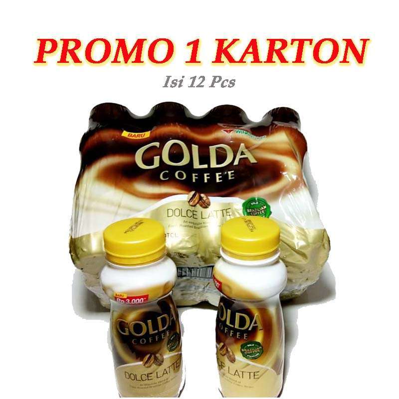Promo Golda Coffee Dolce Latte Isi 12 Botol / Kopi Golda Botol 200ml ...