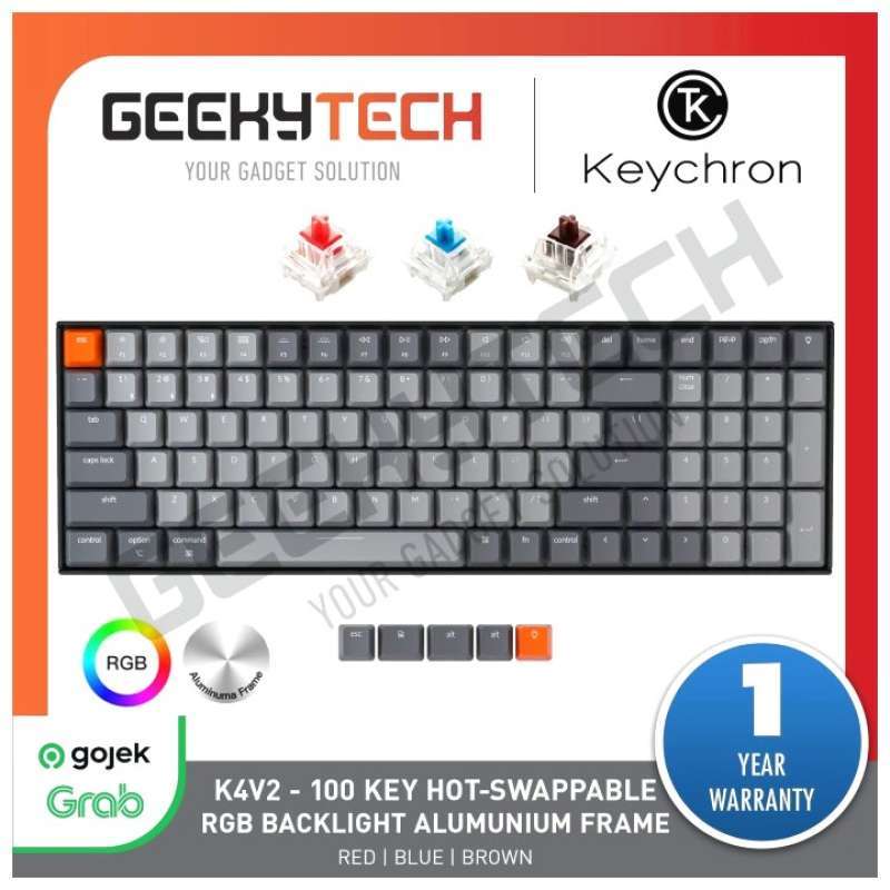Jual Jual Keychron K4 V2 - 100 - Hot Swappable - Rgb Aluminium Frame ...
