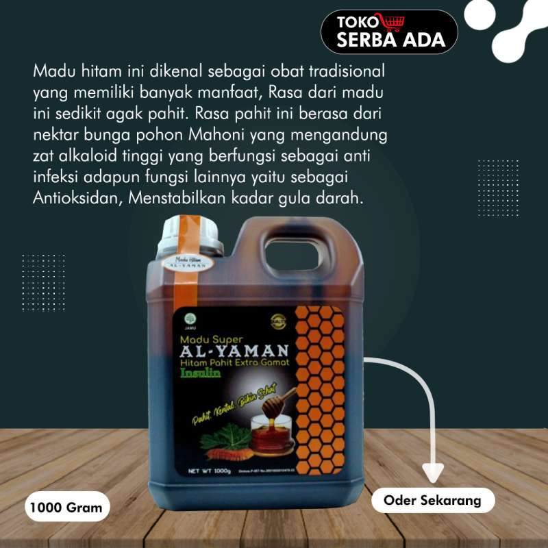 Promo Madu Hitam Pahit Al-Yaman Insulin Extra Gamat 1kg - Obat Diabetes ...