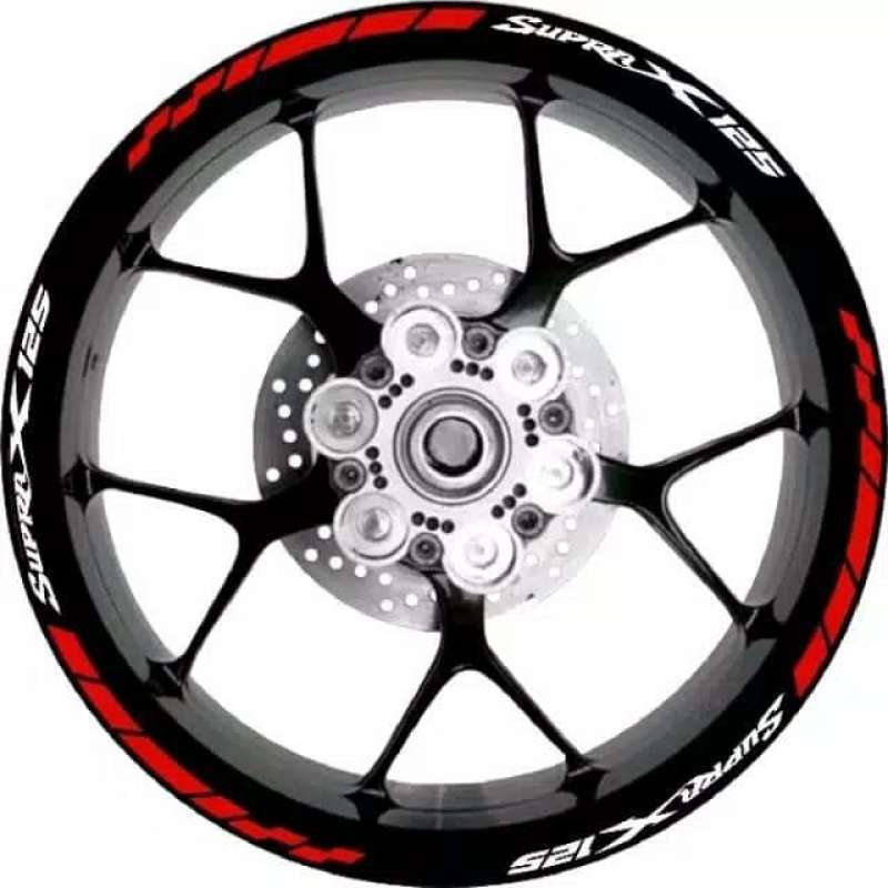 Jual Stiker velg Supra X 125 custom sticker lis wheel rim - Sesuai ...