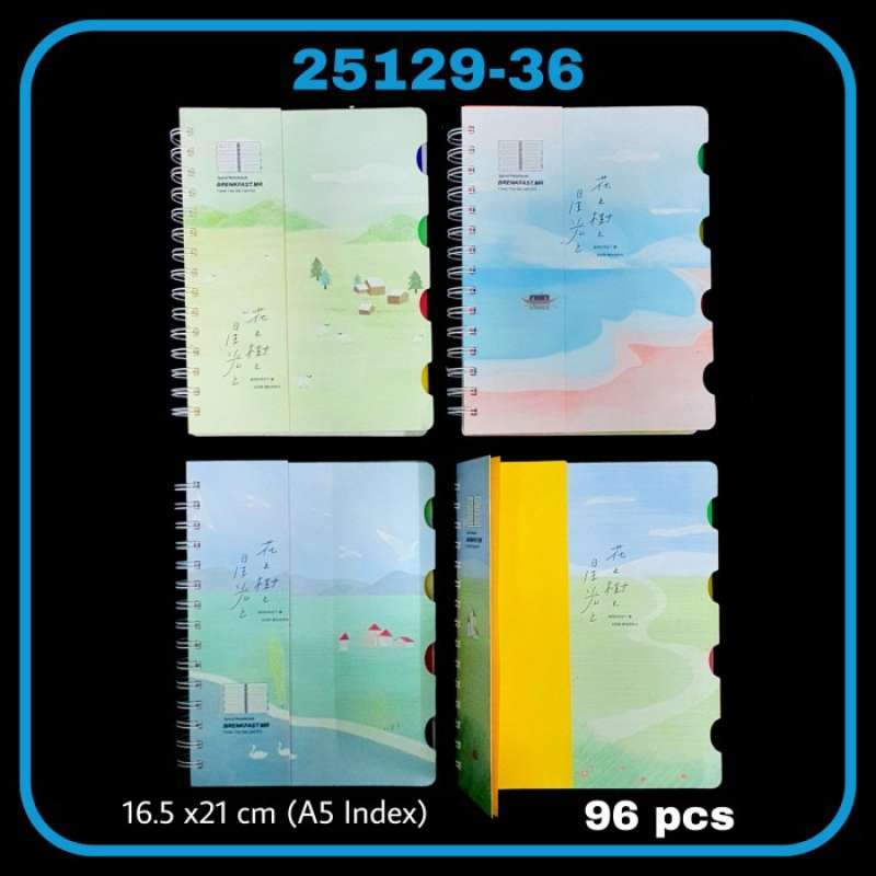 Jual SOS Notebook Spiral A5-110 Index Hard Cover / Buku Spiral B di ...