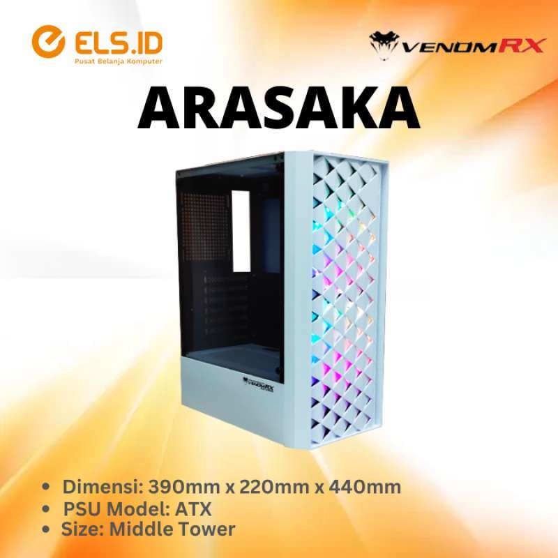Jual Casing PC Venom RX Arasaka White - Non PS di Seller ELS Computer ...