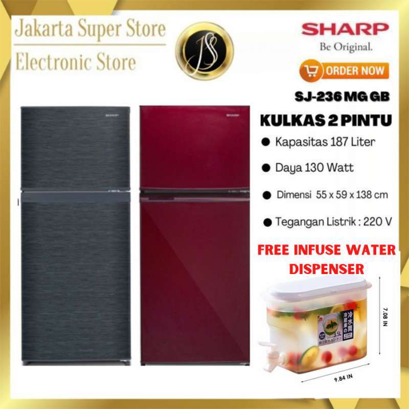 Jual KULKAS SHARP SJ 195 MD/Lemari es 2 pintu di Seller Jakarta Super ...