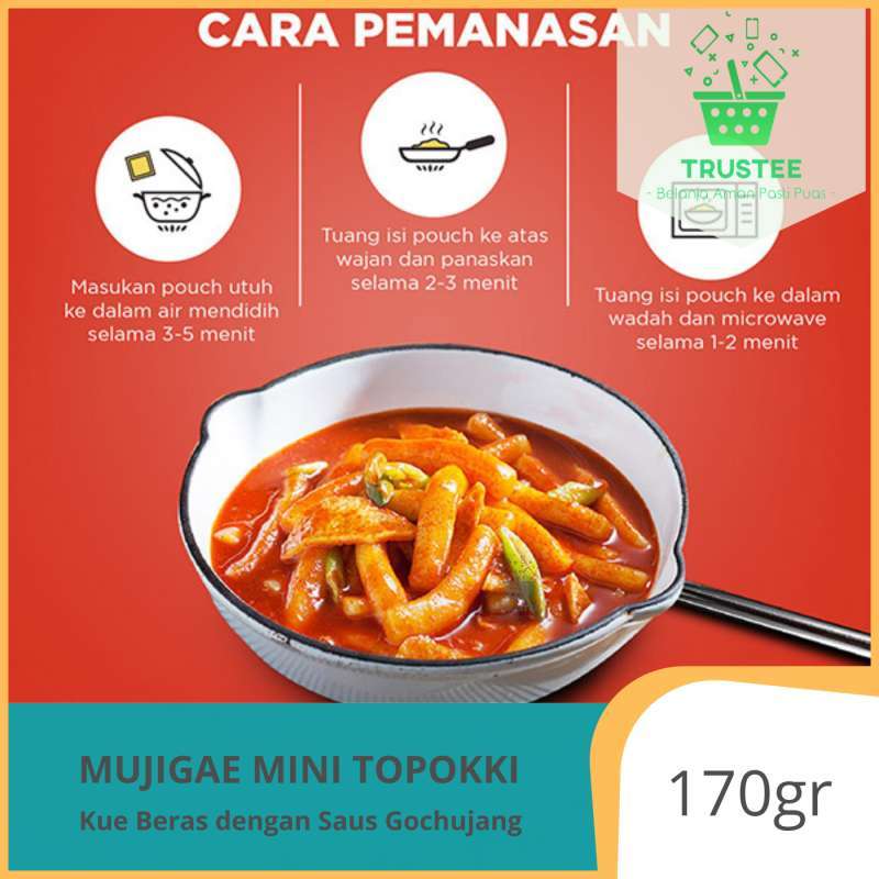 Jual Mujigae Topokki Tteokbokki Kue Beras Saus Gochujang Instan Halal ...