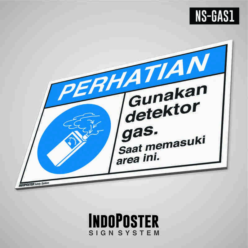 Jual Safety Sign K3 PVC ANSI Gunakan Gas Detektor Saat Memasuki Ruangan ...