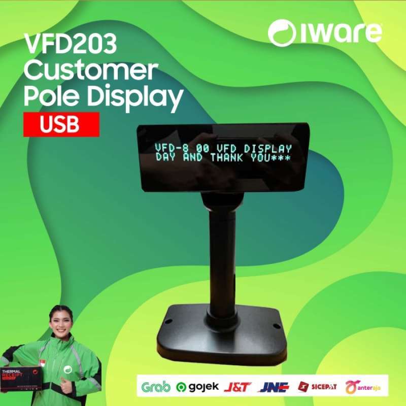 Jual SALE CUSTOMER DISPLAY VFD 230 - Layar Petunjuk Harga - VFD USB di ...