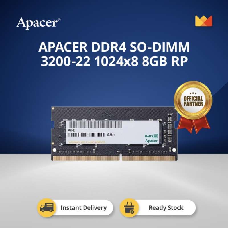 Jual Apacer Ddr4 So-dimm 3200-22 1024x8 8gb Rp Di Seller Elit - Sunter ...