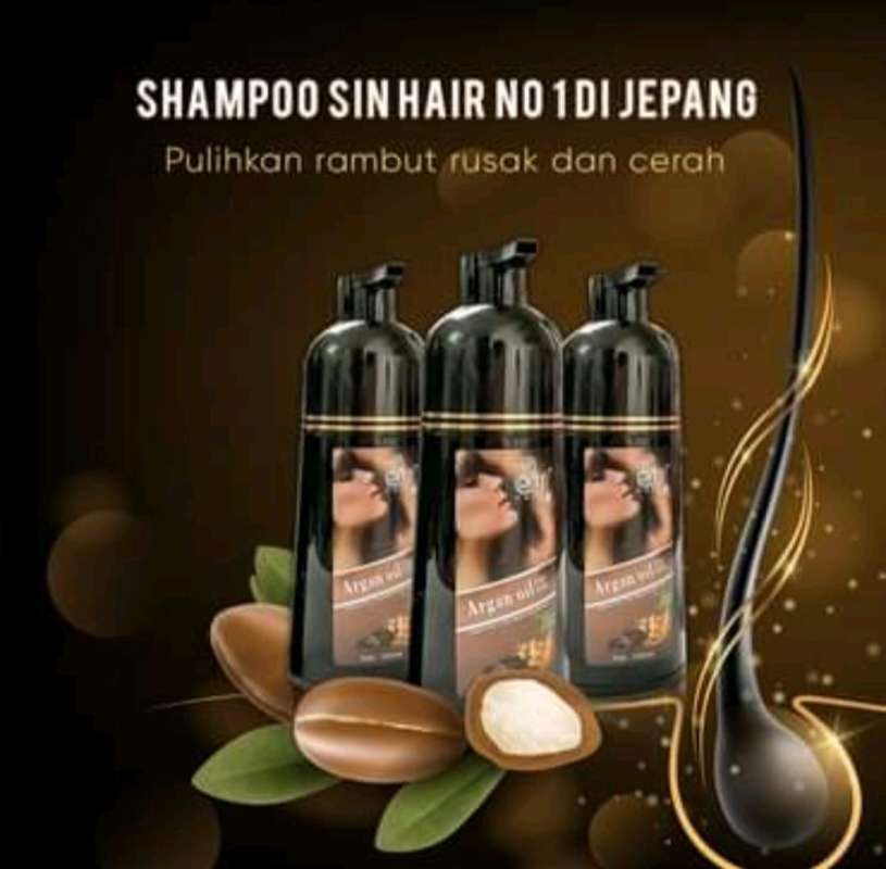 Jual Sin Hair Black Shampoo Perawatan warna rambut Anti uban Made in ...