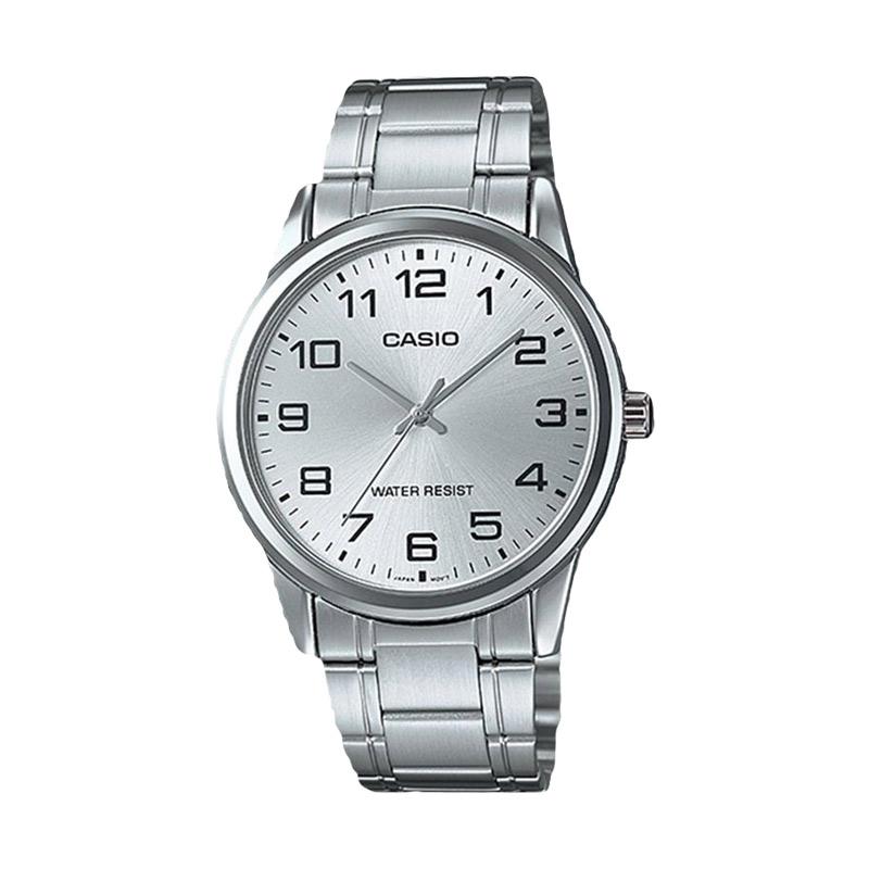 Jual CASIO Dial Stainless Steel Strap Jam Tangan Pria - Silver [MTP ...