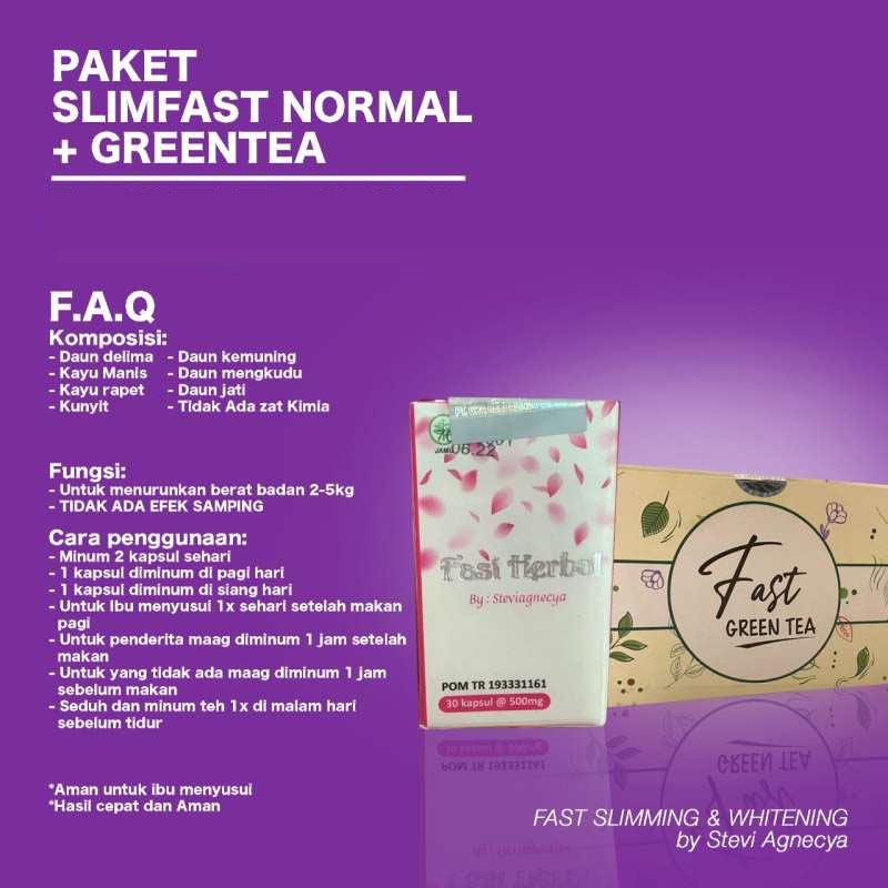 Jual Fast slim NORMAL + GREEN TEA by Steviagnecya - NORMAL + GREEN TEA di Seller FastAgent_Jabar ...