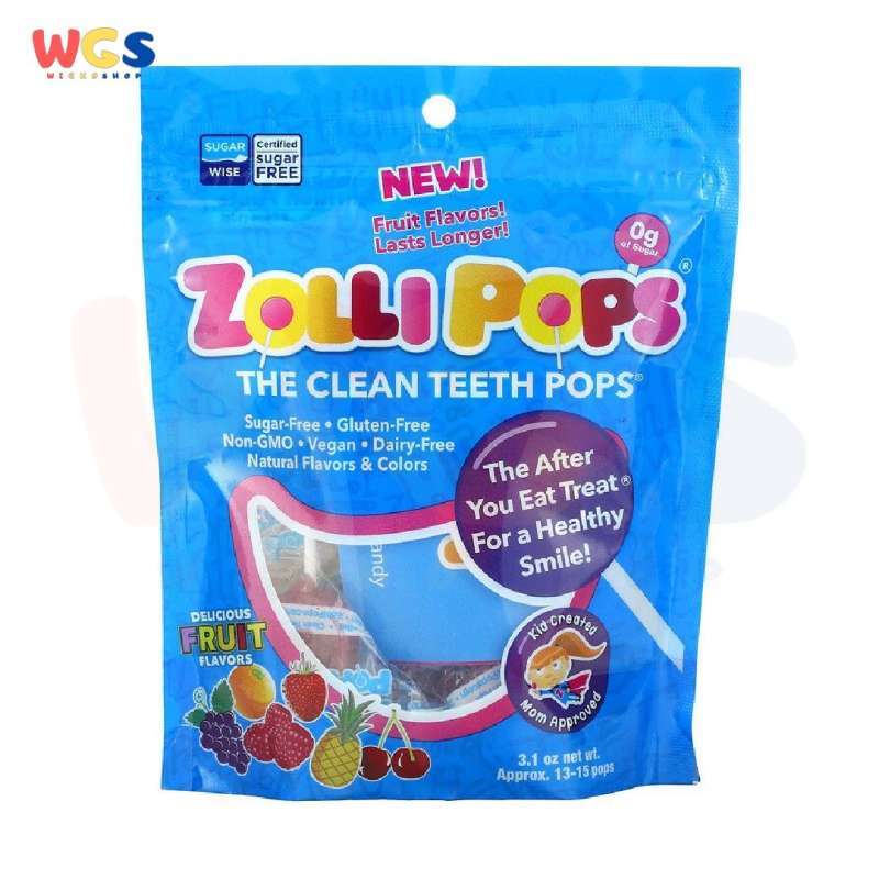 Jual Zolli Pops Candy the Clean Teeth Pops Zero Sugar - Vegan - Keto 3 ...