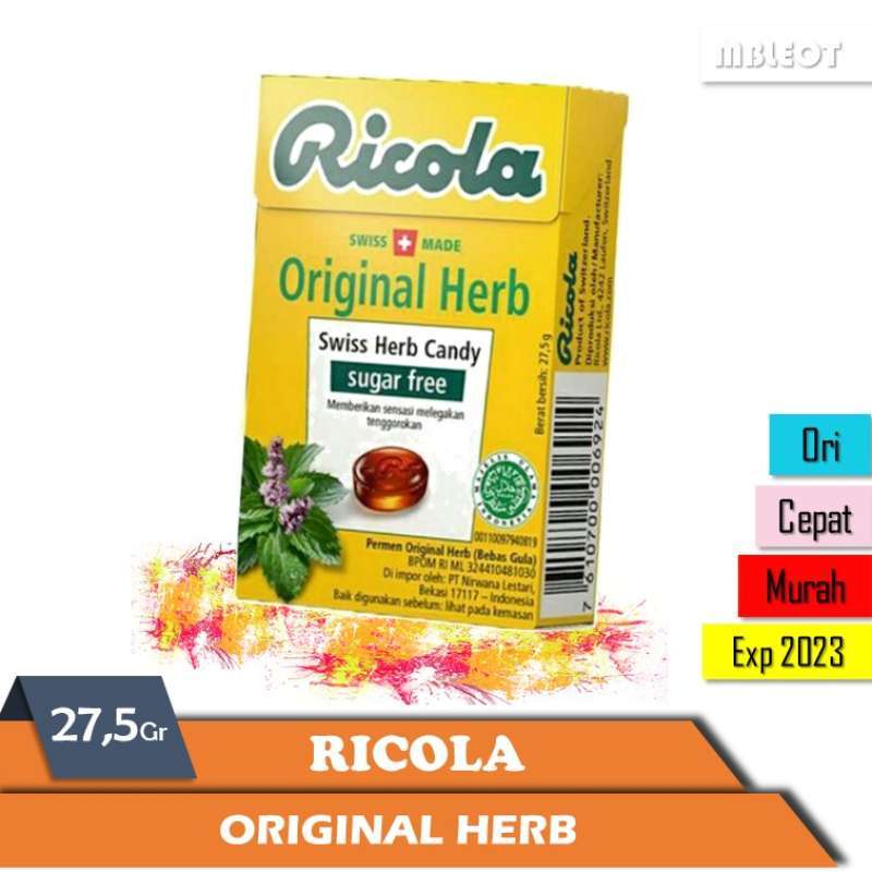 Jual Ricola Sugar Free Candies Original Herb 27.5g Di Seller Mbleot ...