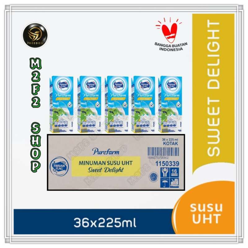 Promo Susu Bendera Frisian Flag Purefarm Sweet Delight UHT - 225 ml (Kemasan Karton) di Seller ...