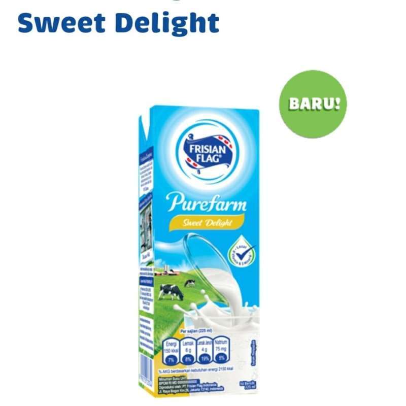 Jual Susu Bendera Frisian Flag Purefarm Sweet Delight Uht - 225 Ml (kemasan Karton) Di Seller ...